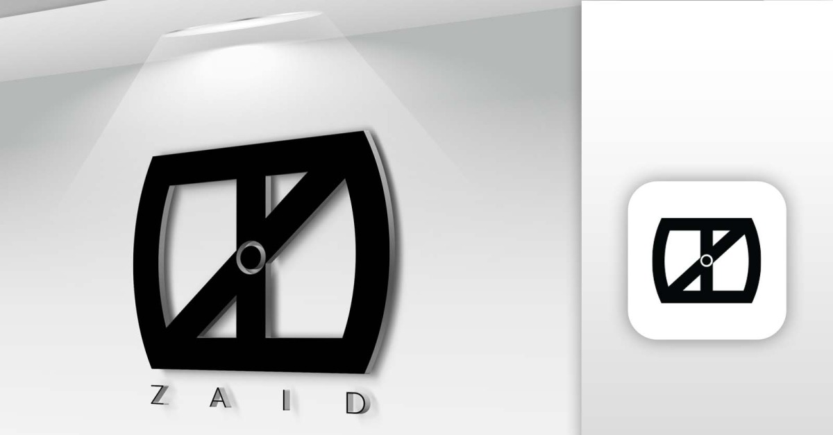 NOVO Design de Logotipo com Letra do Nome Zaid - Identidade da Marca