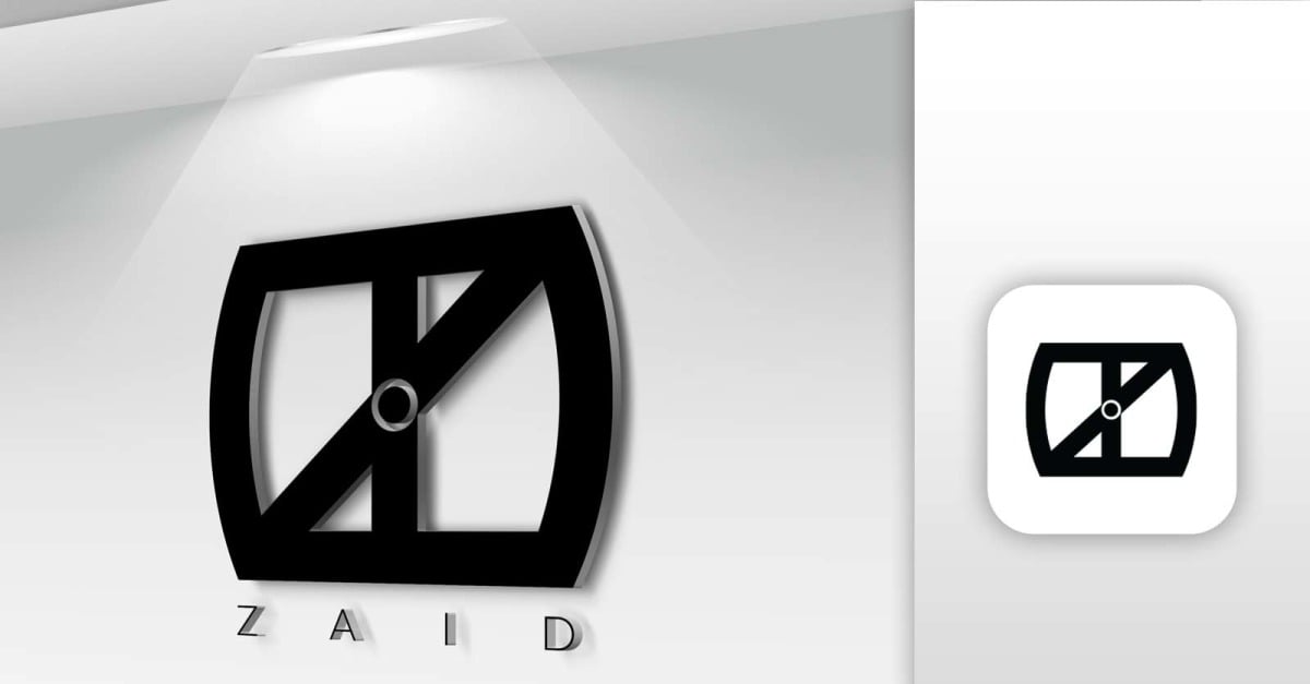 NUEVO Diseño de logotipo de letra de nombre Zaid - Identidad de marca