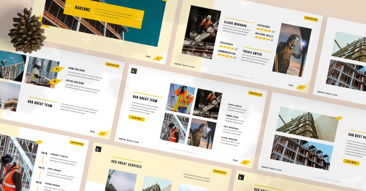Rakenne — Construction Google Slides Template