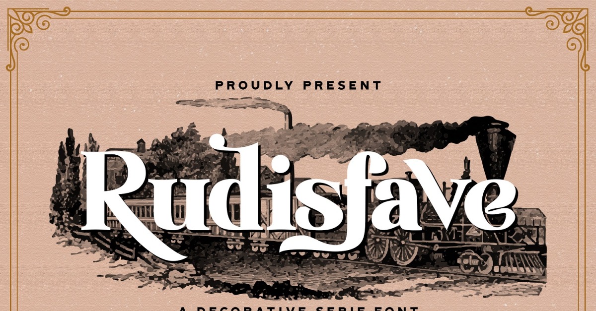 Rudisfave - Decorative Serif Font #336295 - TemplateMonster