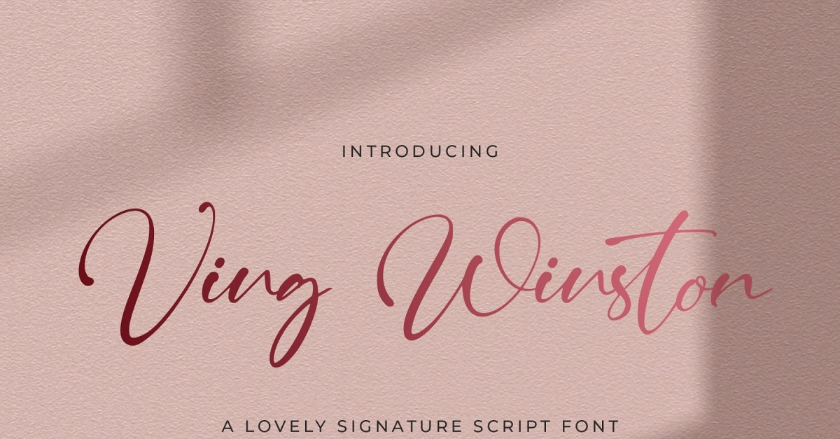 Ving Winston - Signature Font #336292 - TemplateMonster