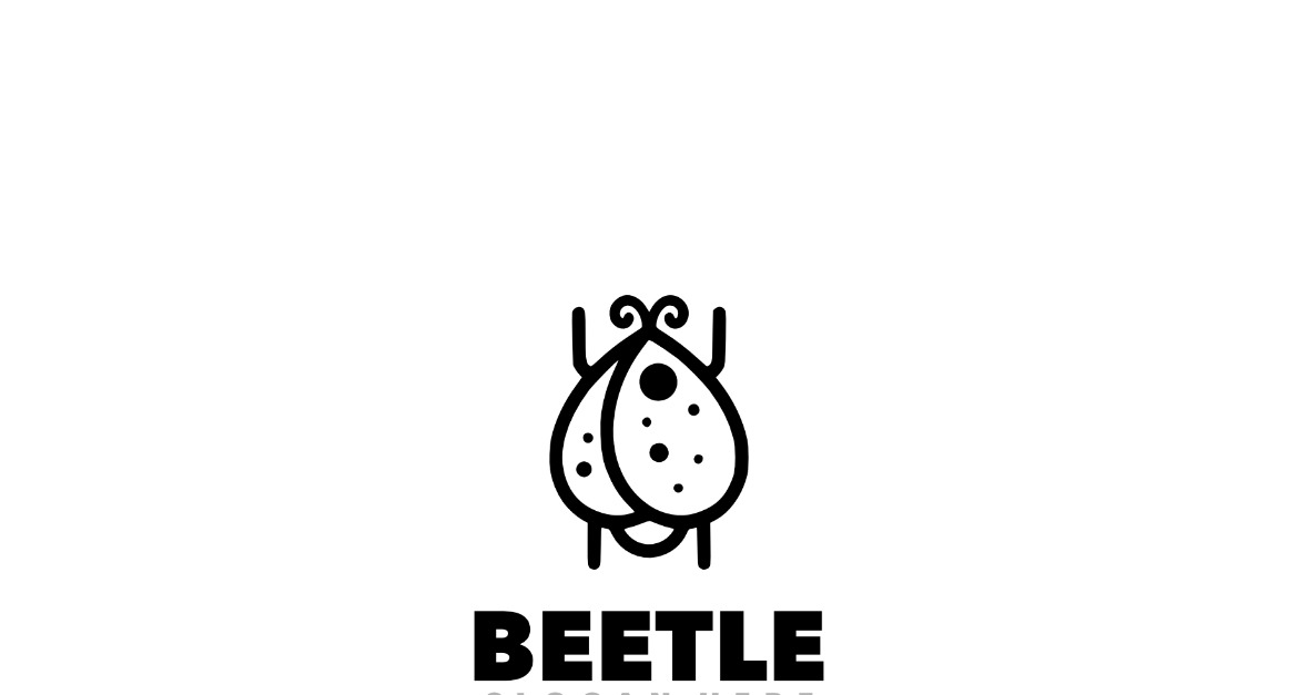Böcek tasarımı basit logo sanatı #336492 - TemplateMonster