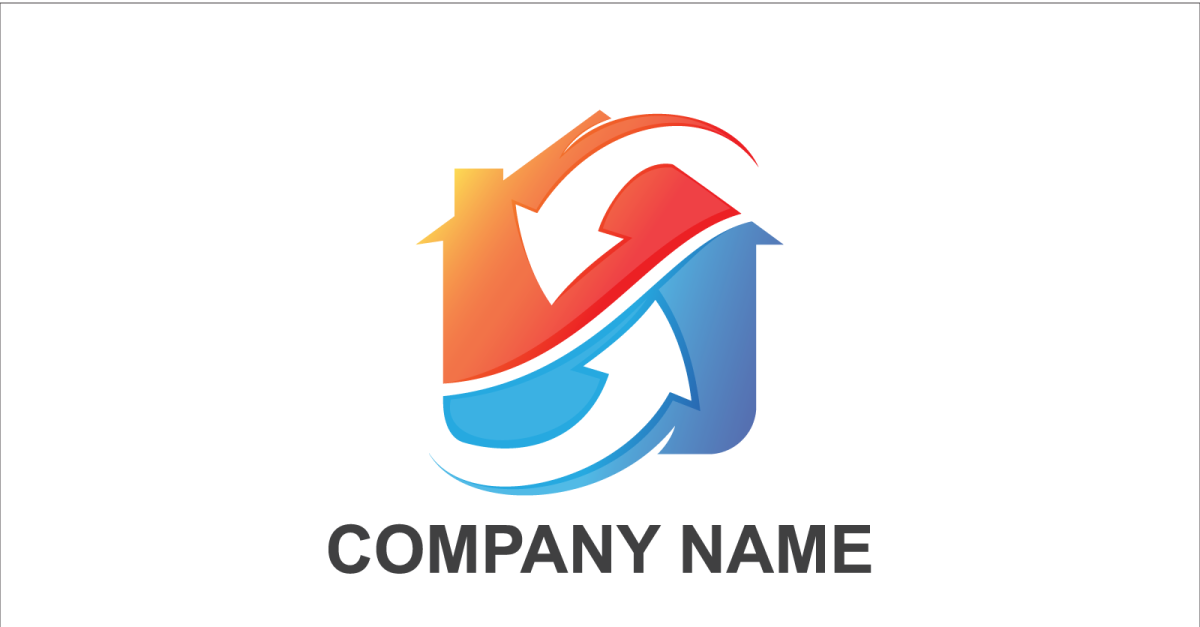 Logo House arrows Minimalist Modern #336456 - TemplateMonster