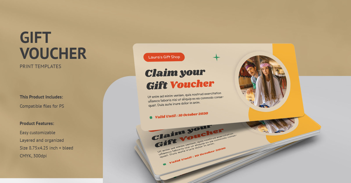 Gift Voucher PSD Templates Vol 091 #336598 - TemplateMonster