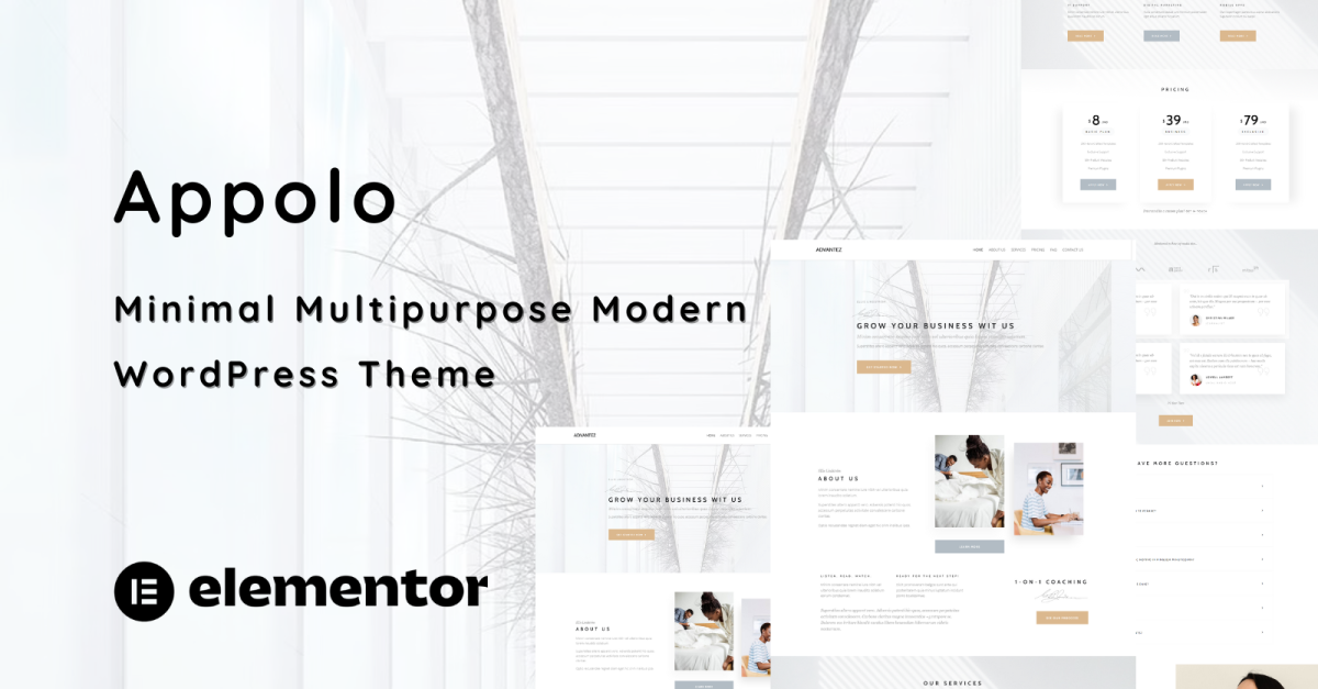 Appolo - Tema multipropósito de WordPress de una página