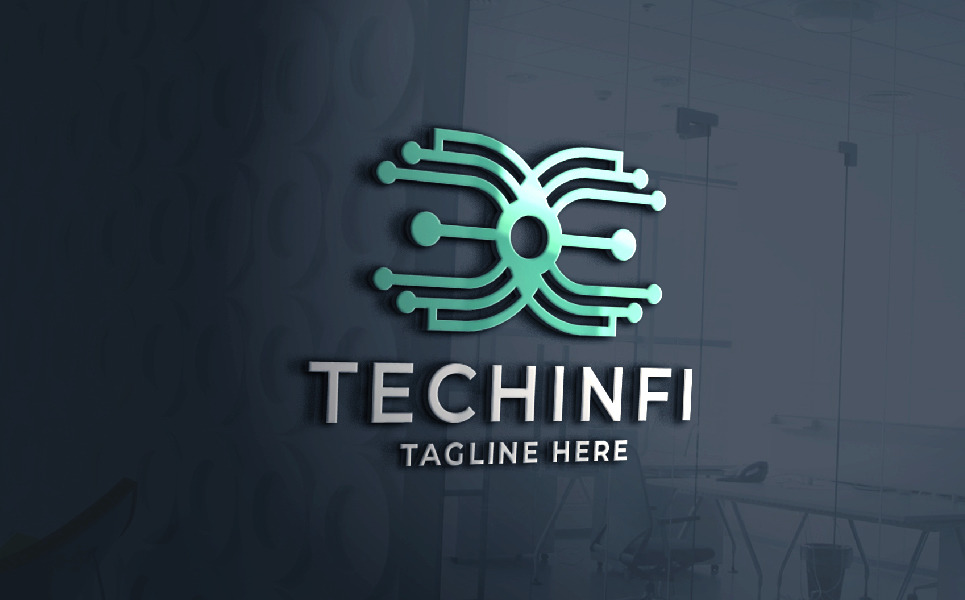 Modelo de logotipo Tech Infinity Pro - TemplateMonster