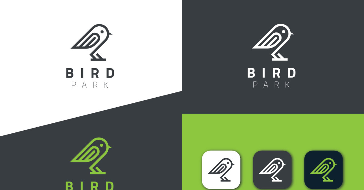 Bird Park Logo Design Template #337218 - TemplateMonster