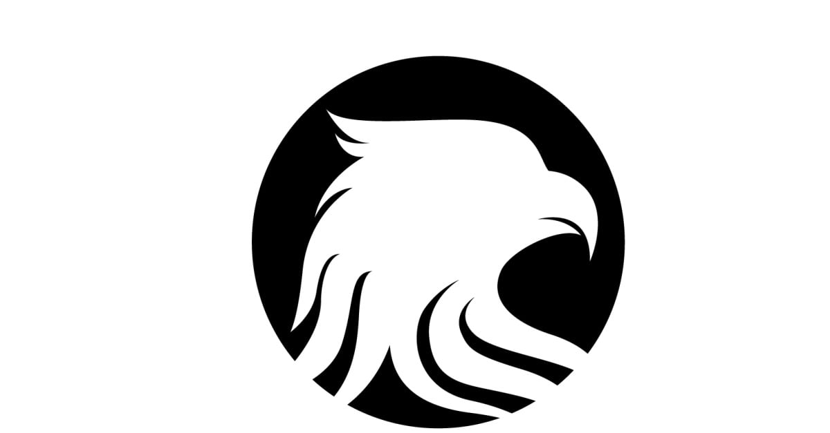 Kartal kafası Logo Vektör simgesi Şablon vektörü v4