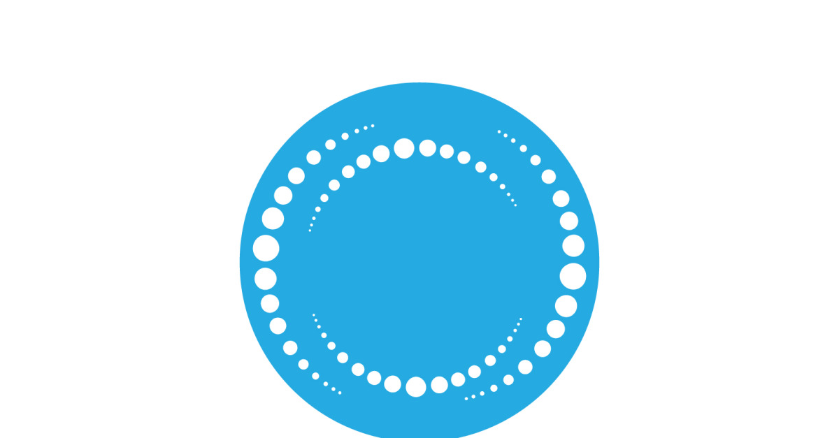 Noktalı resim logo daire noktalar vektör çizim v18
