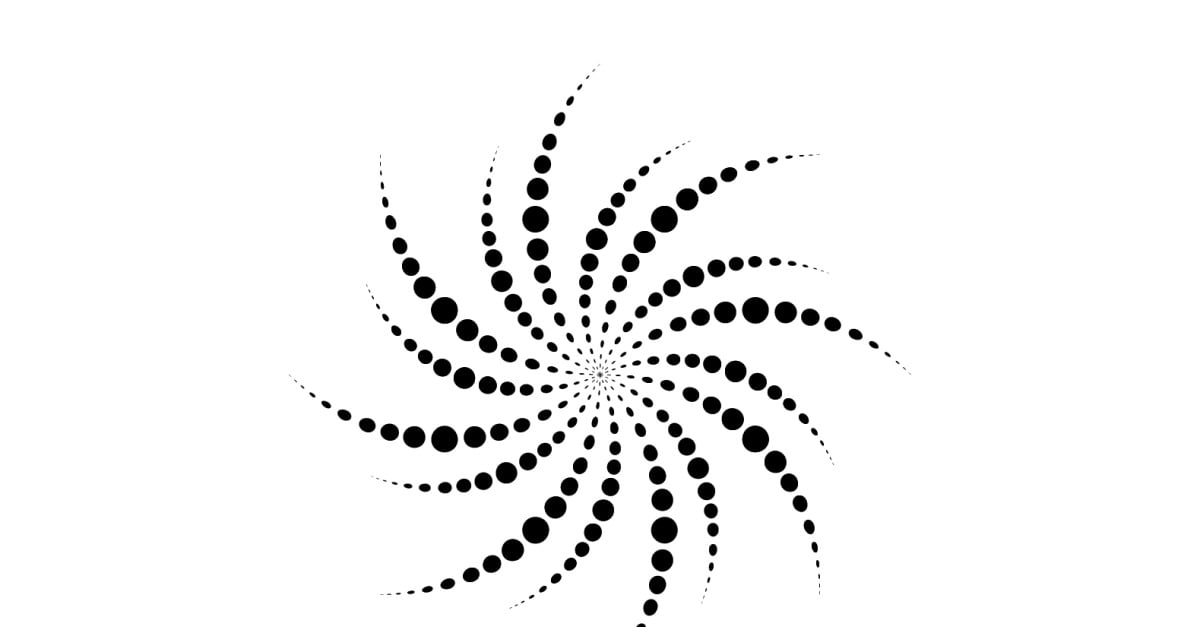 Noktalı resim logo daire noktalar vektör çizim v2