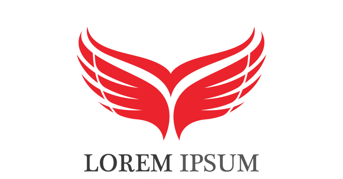 Şahin Kanadı Logo Şablonu vektör eps v1 - TemplateMonster