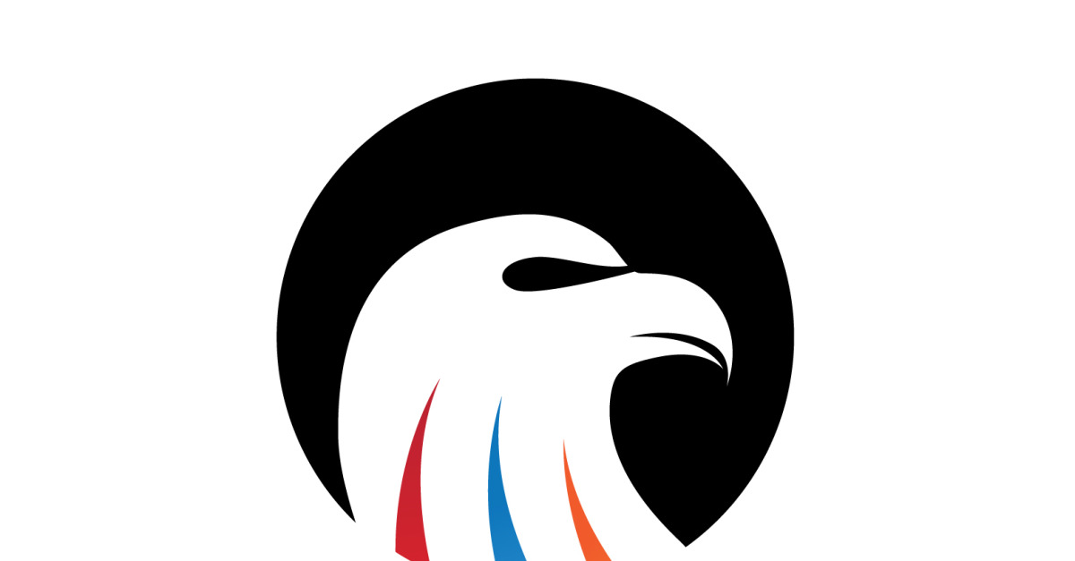 Tête daigle Logo Vector icon Template vecteur v17