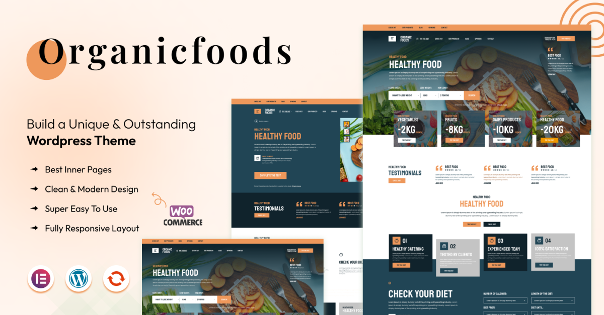 Aliments biologiques - Thème WordPress pour aliments biologiques et sains