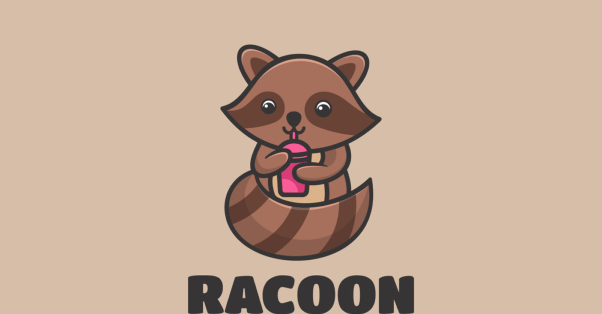 Rakun Maskot Çizgi Film Logosu 2 #337401 - TemplateMonster