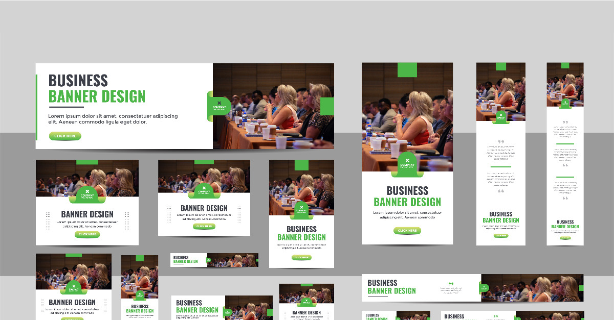 Modern Business Headline web banner or Vertical, horizontal and square ...