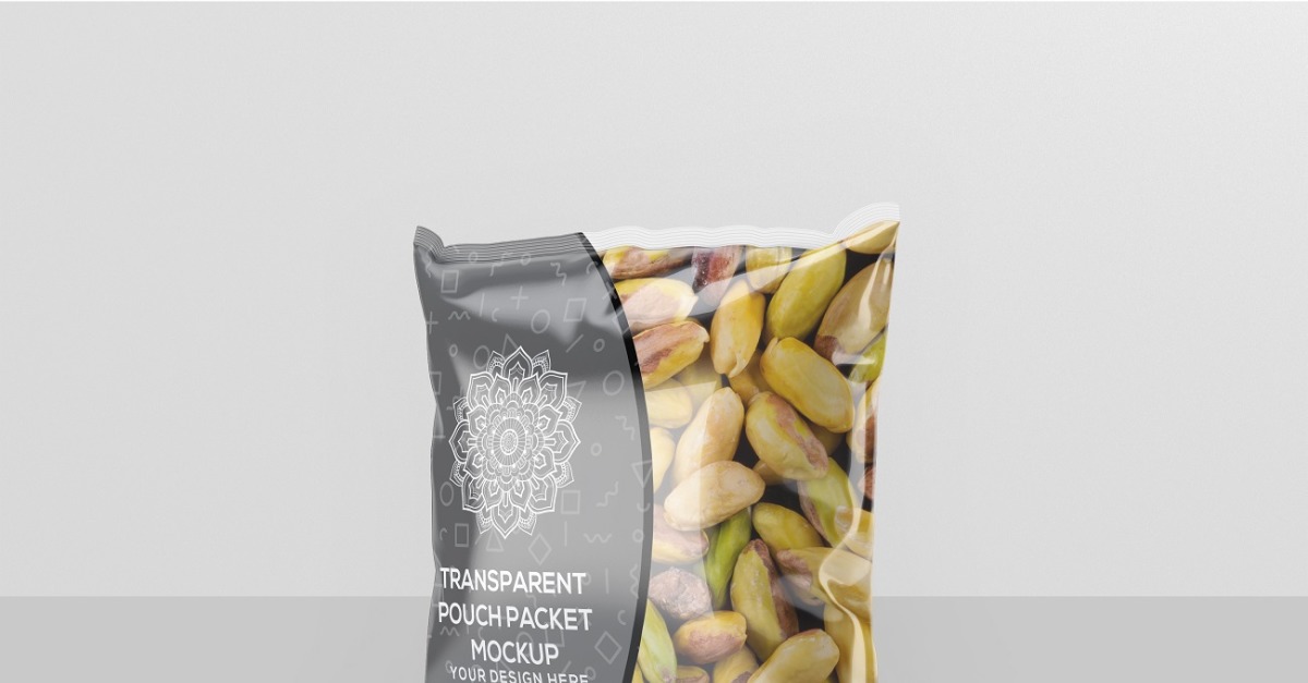Pouch - Transparent Pouch Packet Mockup 3 - TemplateMonster