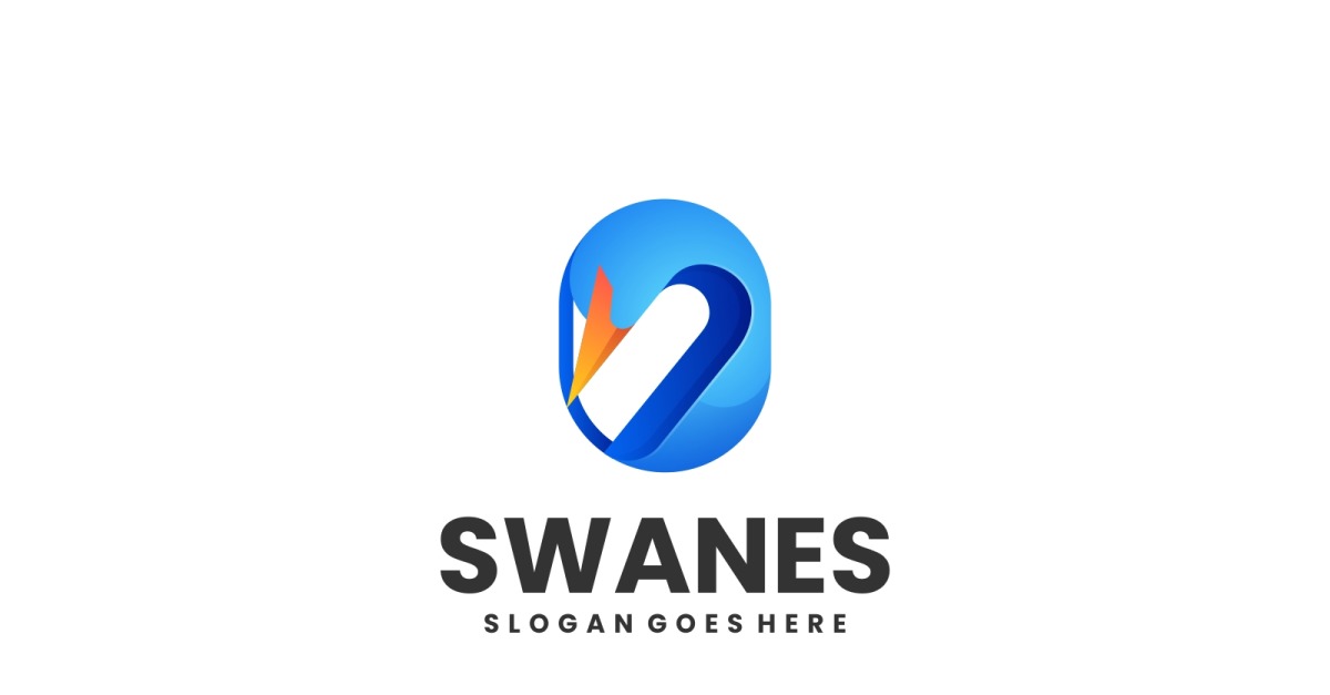 Buntes Swanes-Logo mit Farbverlauf #337735 - TemplateMonster