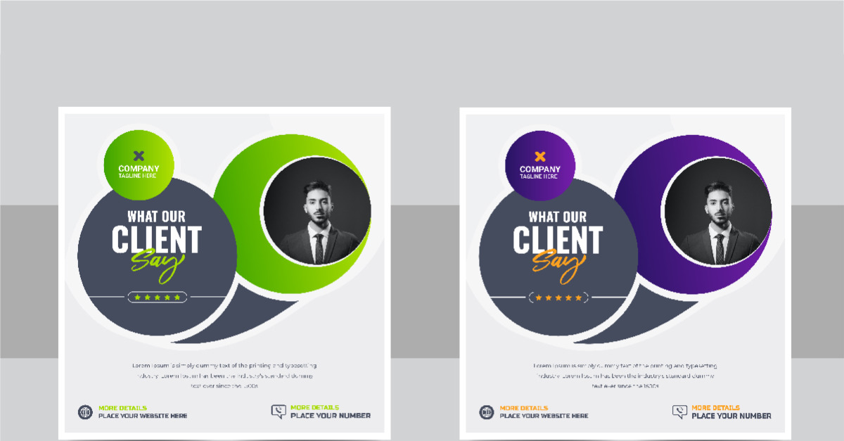 Creative customer feedback social media post design Layout