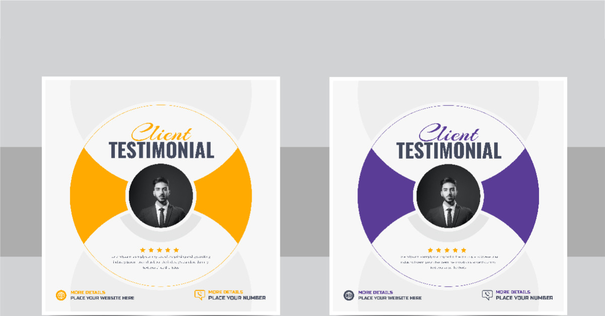 Creative customer feedback social media post design template Layout