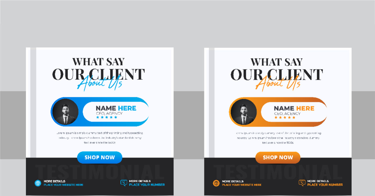 Creative customer feedback social media post design template