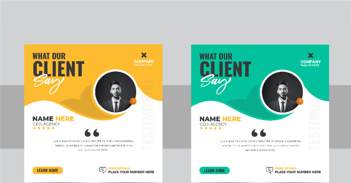 Creative customer feedback social media post design