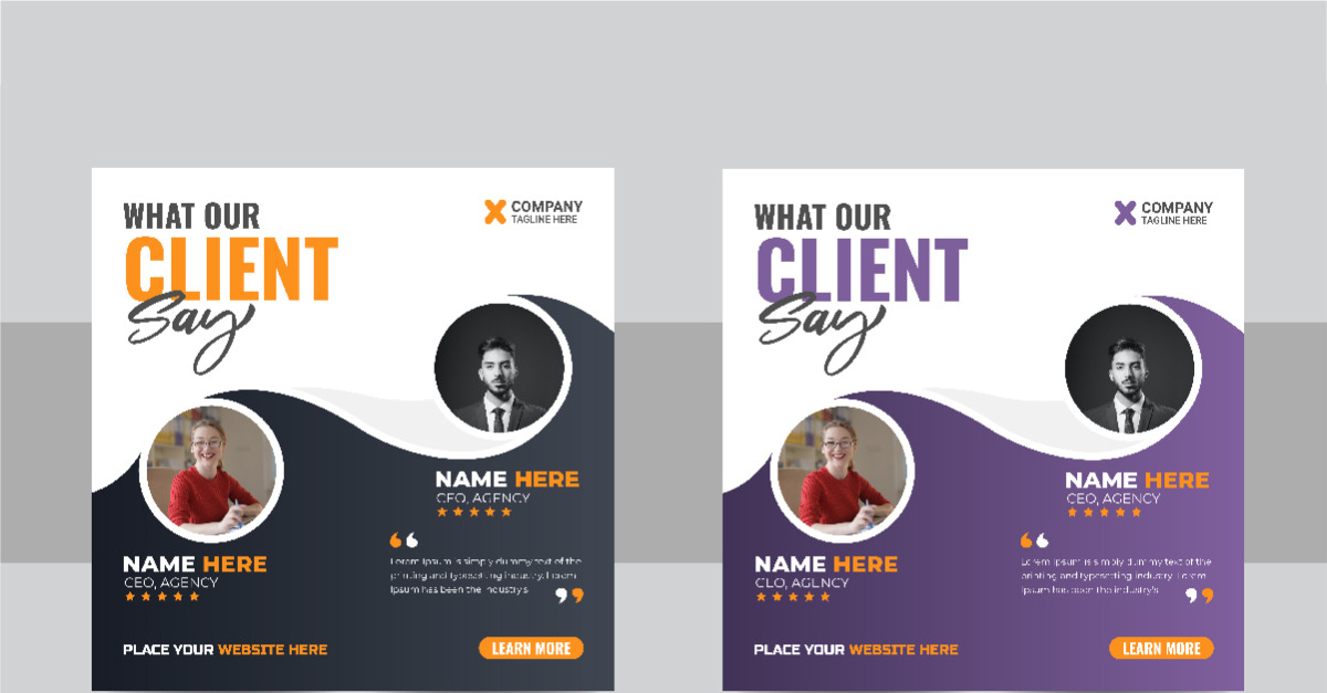 Creative customer feedback social media post