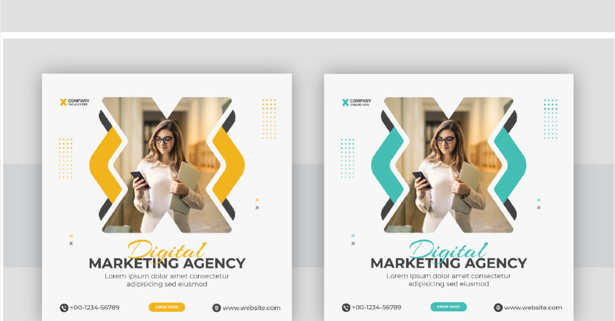 Creative digital marketing post design template layout