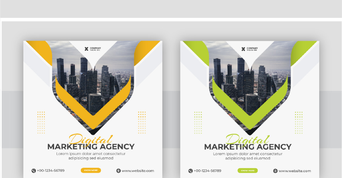 Creative digital marketing post template design layout