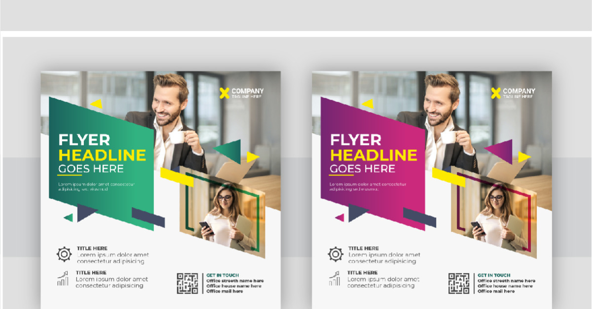 Creative digital marketing post template layout set