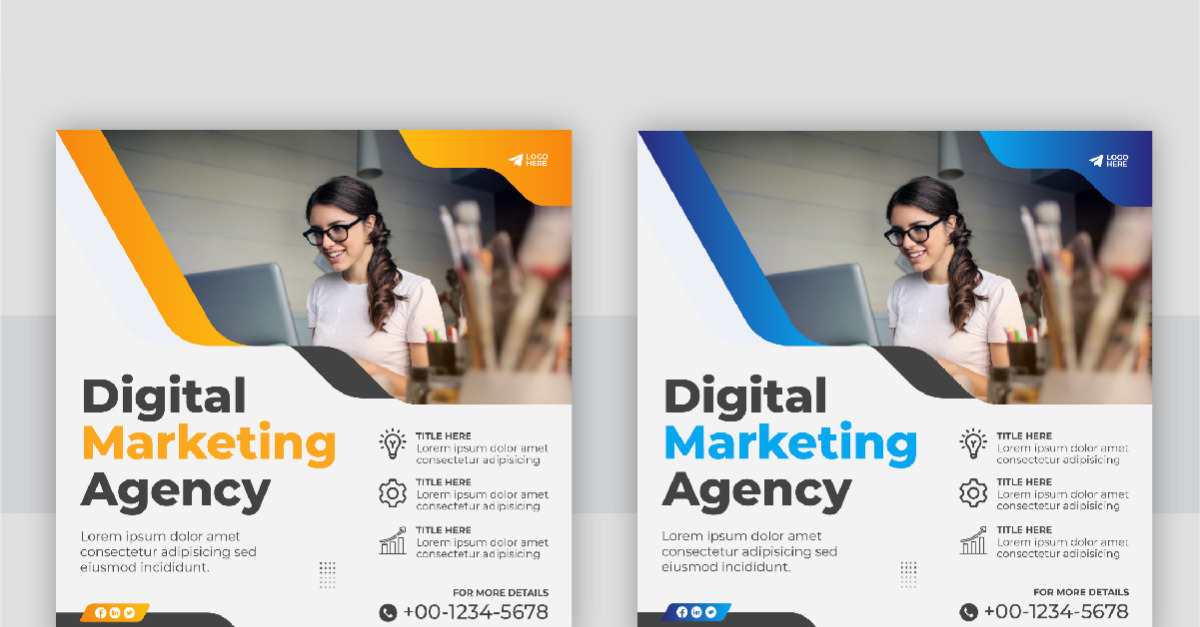 Digital marketing post template layout - TemplateMonster