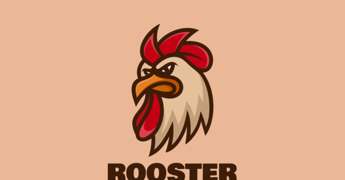 Logo de mascotte simple coq 3 #337772 - TemplateMonster