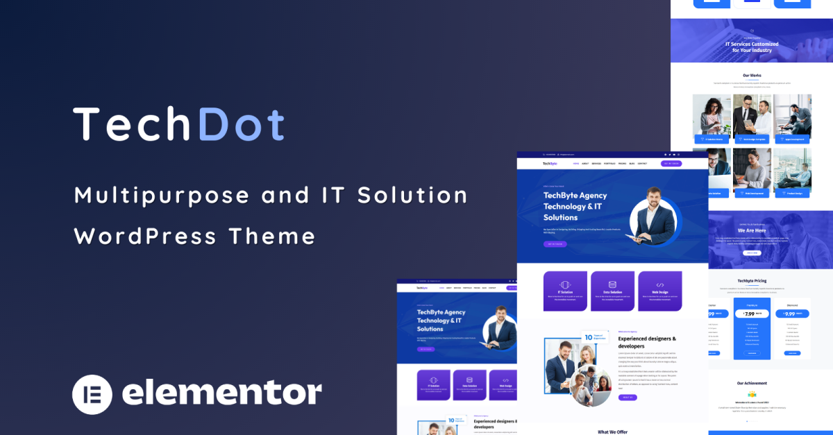 Techdot - Tema multipropósito de WordPress para soluciones de TI