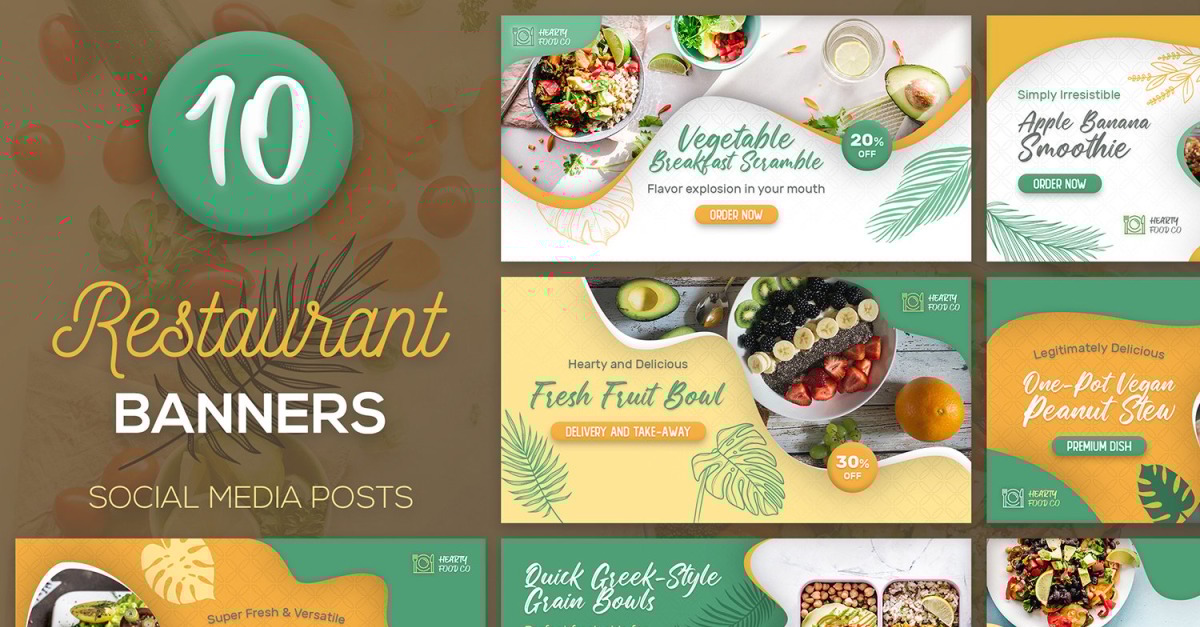 Food and Restaurant Banner Templates - TemplateMonster