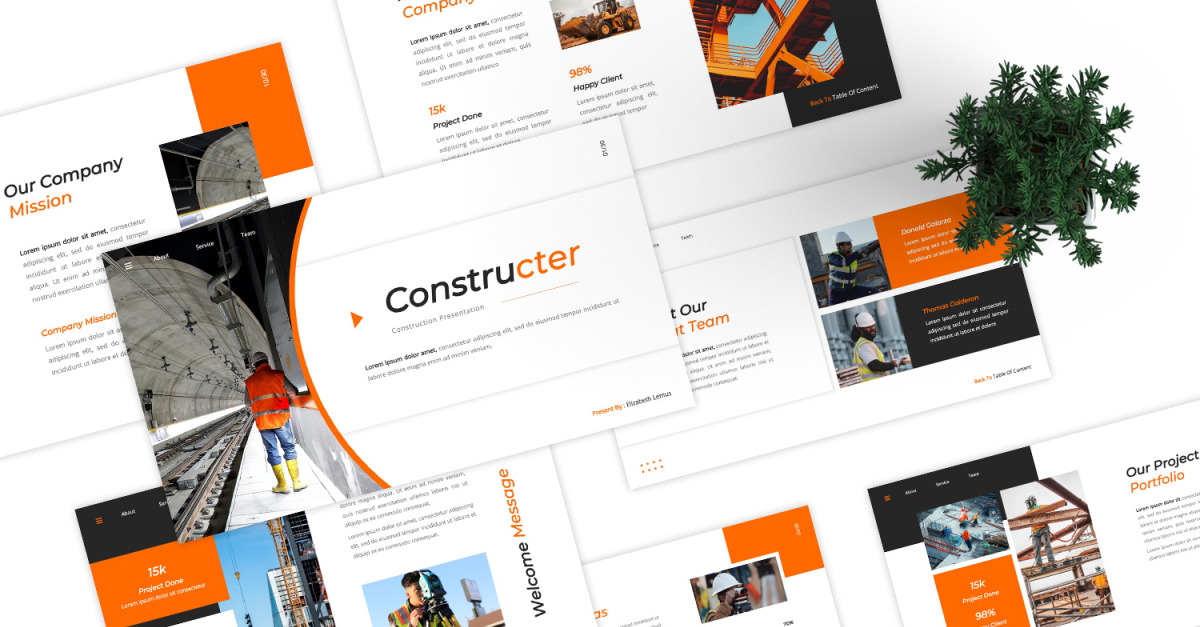 Constructor - Plantilla de Powerpoint de Construcción
