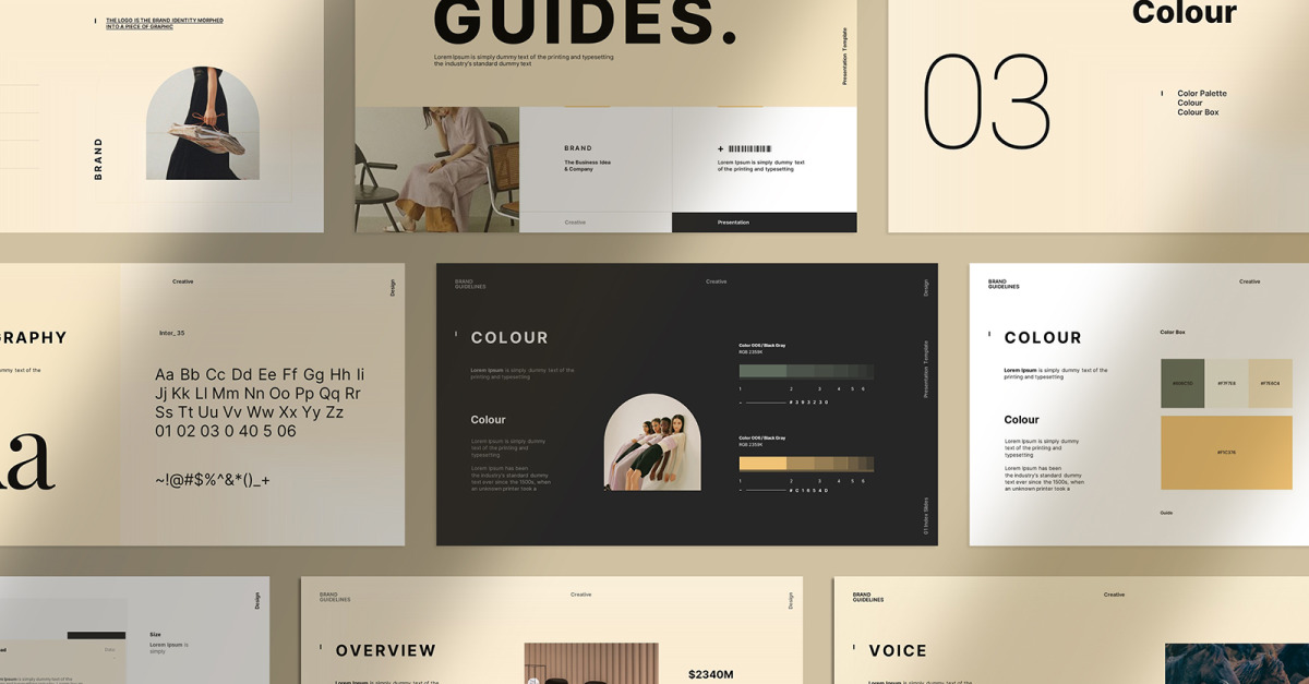The Brand Guideline Presentation Powerpoint Template