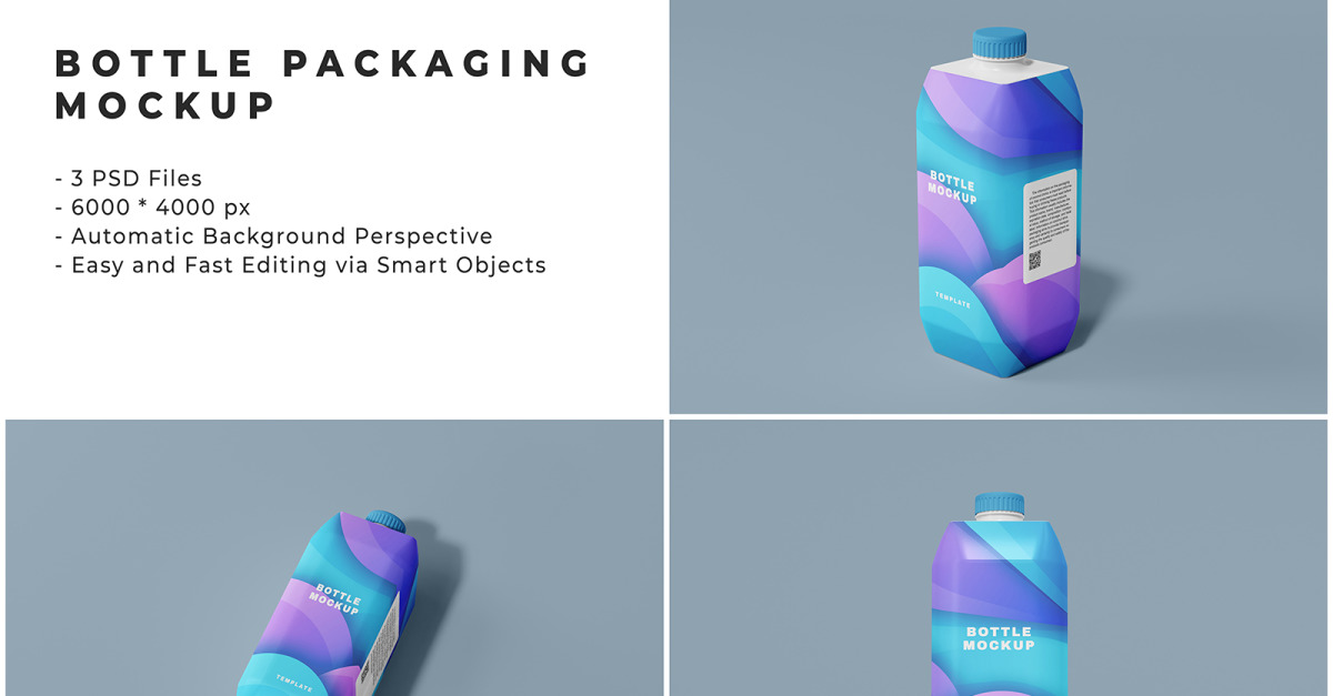 Bottle Packaging Mockup Template #338587 - TemplateMonster