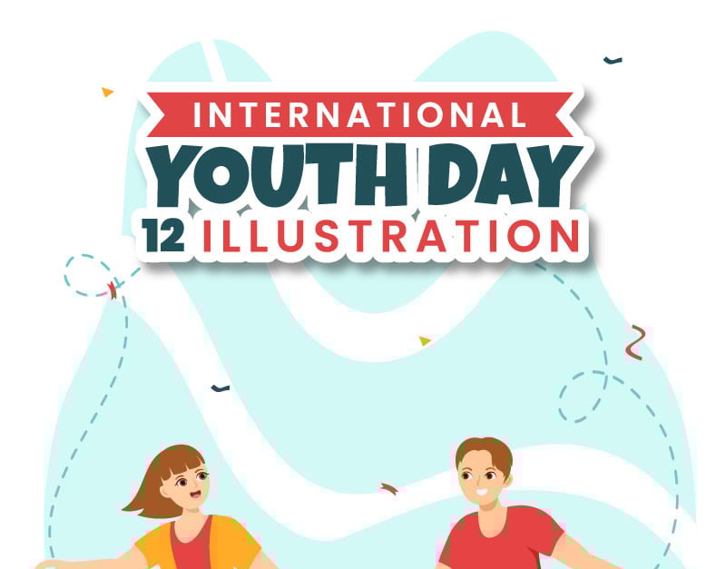 12 Happy International Youth Day Illustration