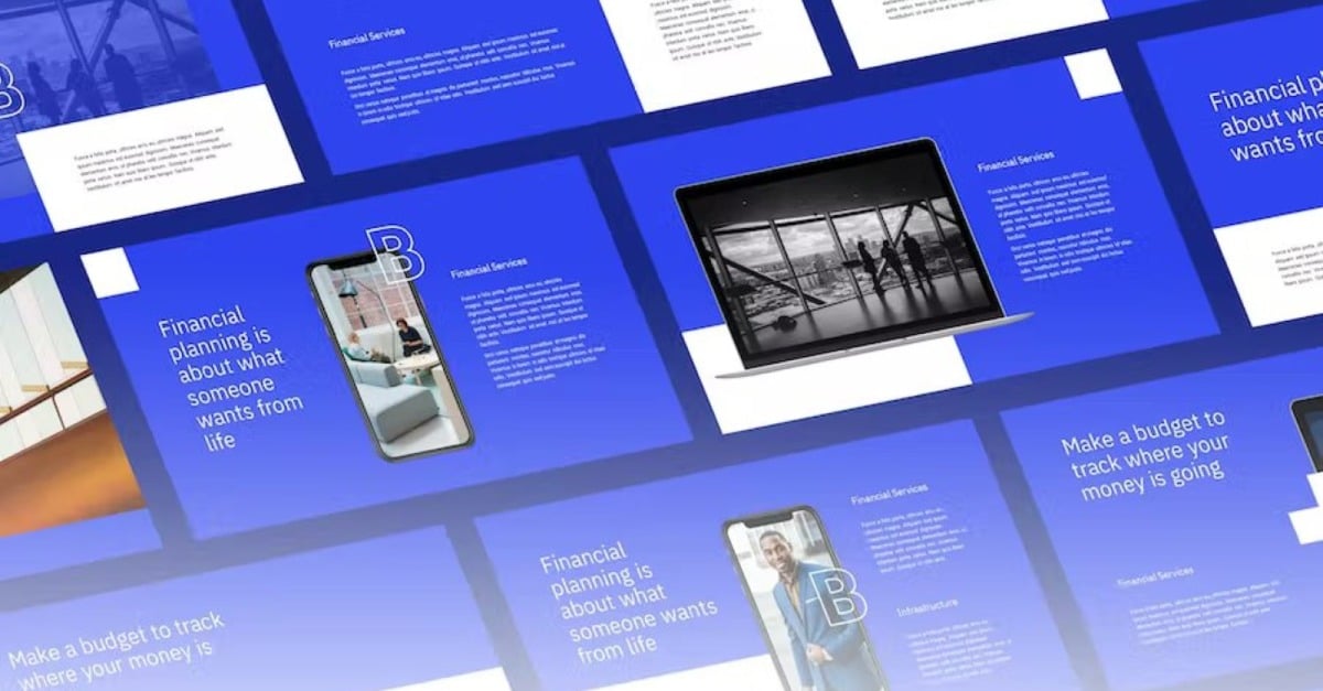 Biznes – Powerpoint-Vorlage für digitales Marketing