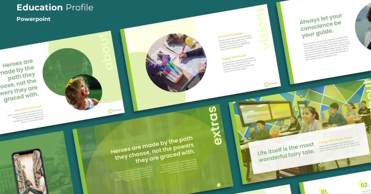 Borasun - Education Profile Powerpoint - TemplateMonster