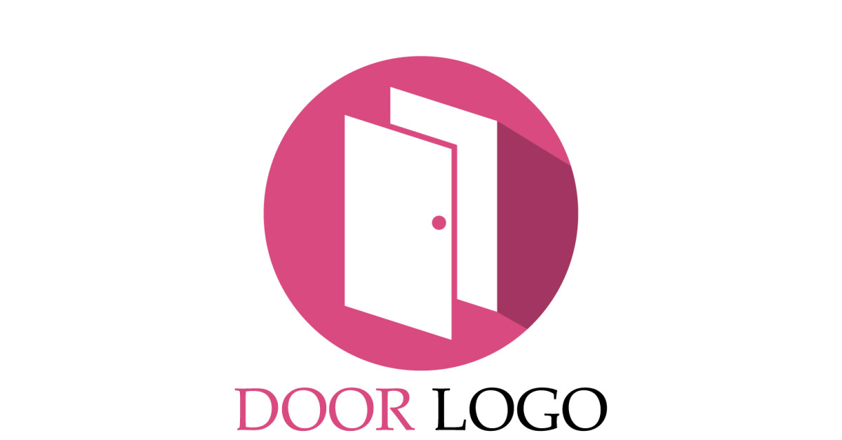 Logo de porte pour le modèle vectoriel de maison et de bâtiment v11