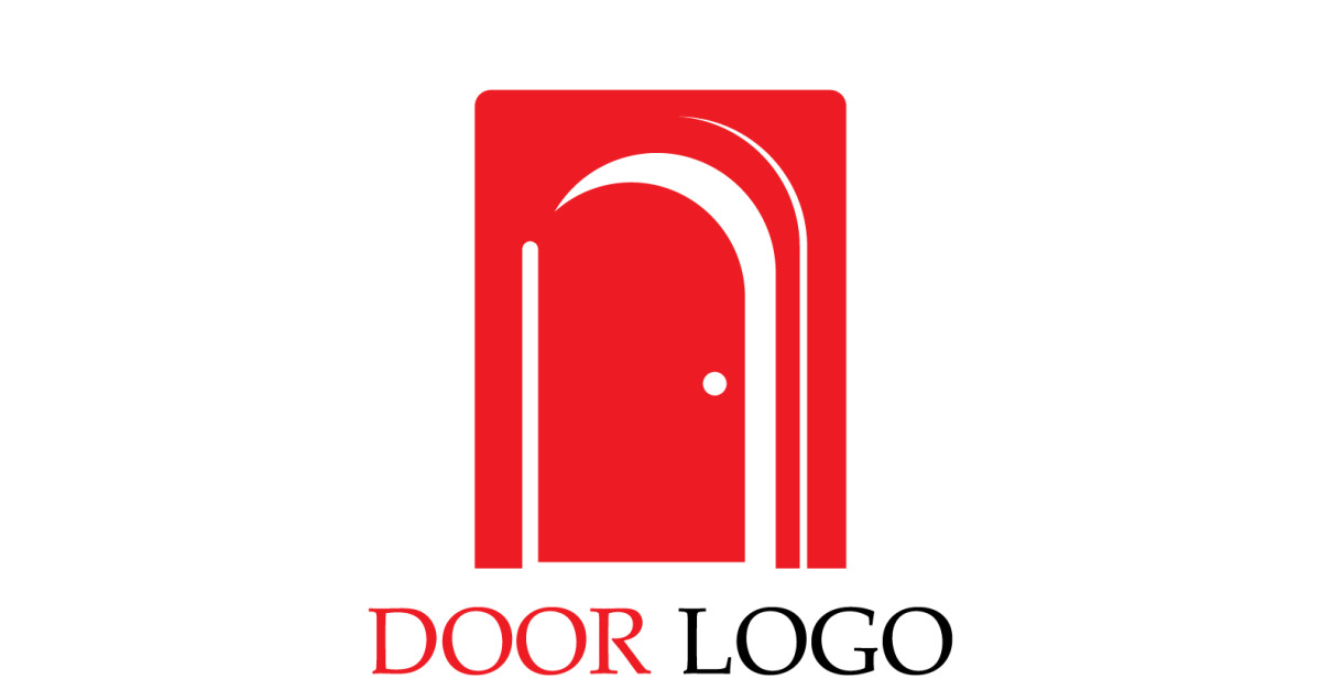 Logotipo da porta para casa e modelo de vetor de construção v5