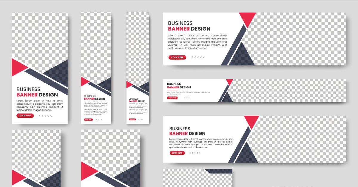 Web banner template Set, Horizontal header web banner, cover header ...