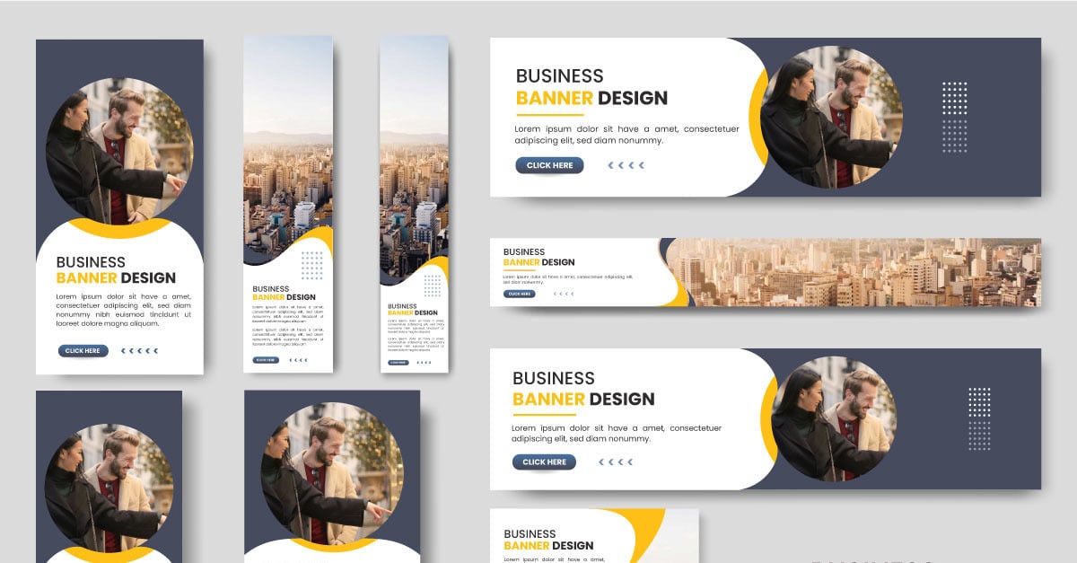 Web banner template Set, Horizontal header web banner, cover header ...