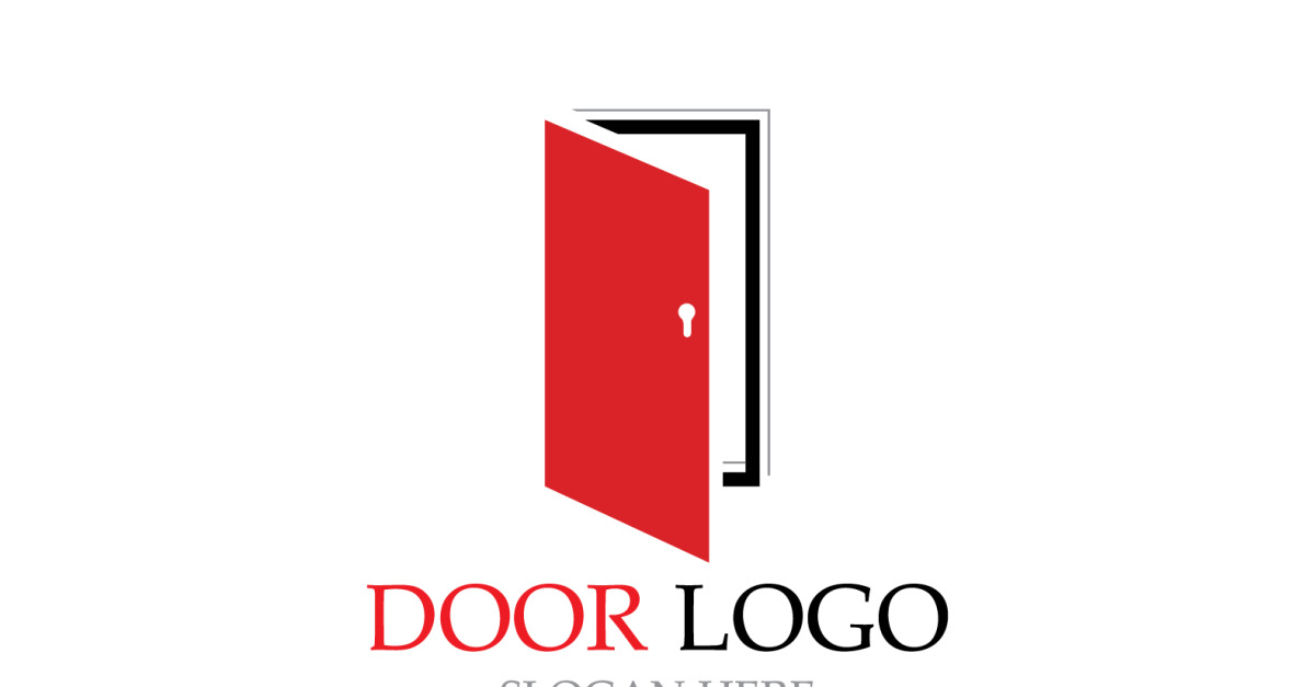Door logo for home and building vector template v14