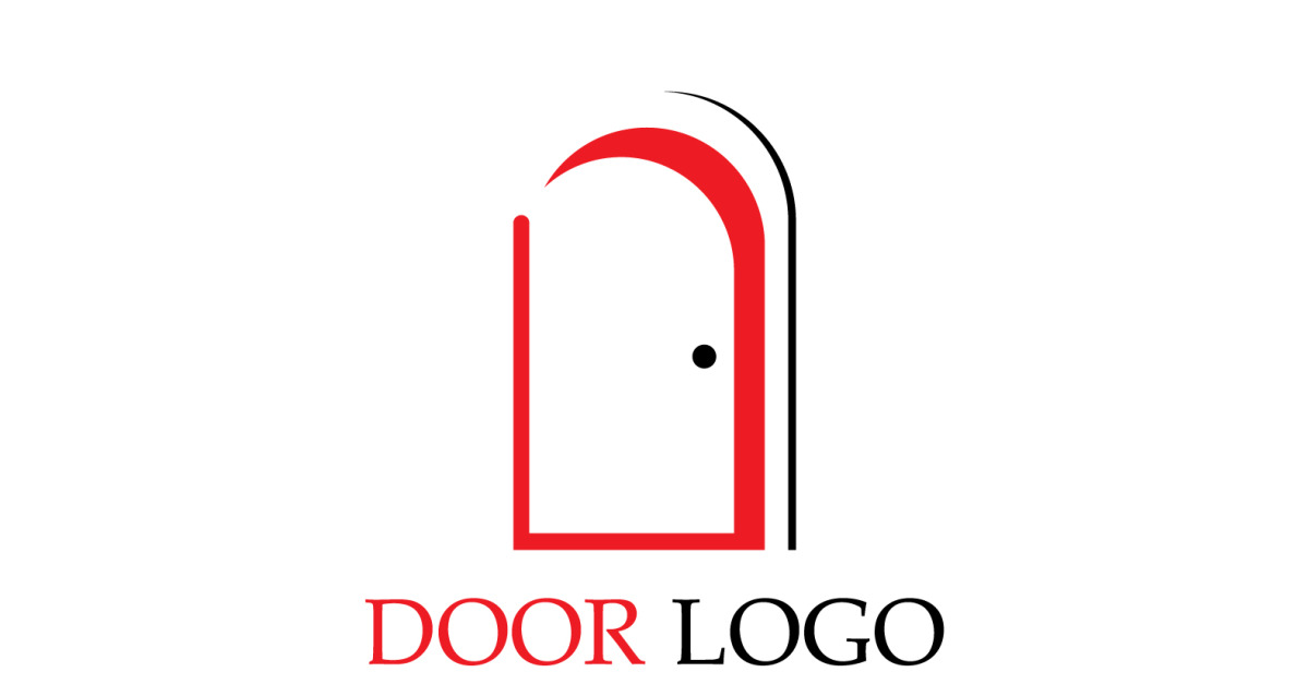 Door logo for home and building vector template v15