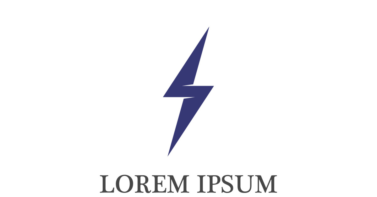 Logotipo do raio, ícones de relâmpago em flash, vetor v10