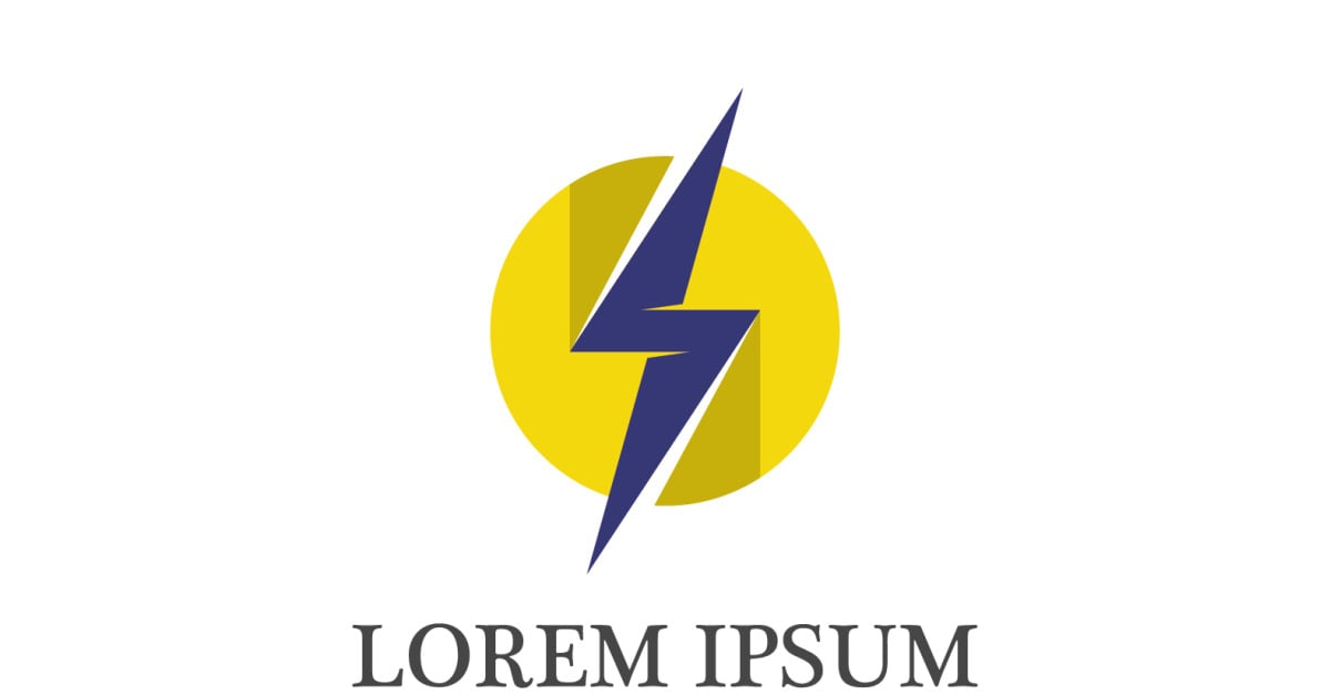 Şimşek logo flaş şimşek simgeler vektör v3 - TemplateMonster