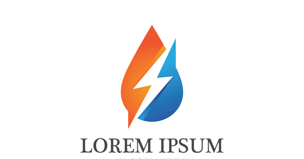 Şimşek logosu flaş şimşek simgeleri vektör v4