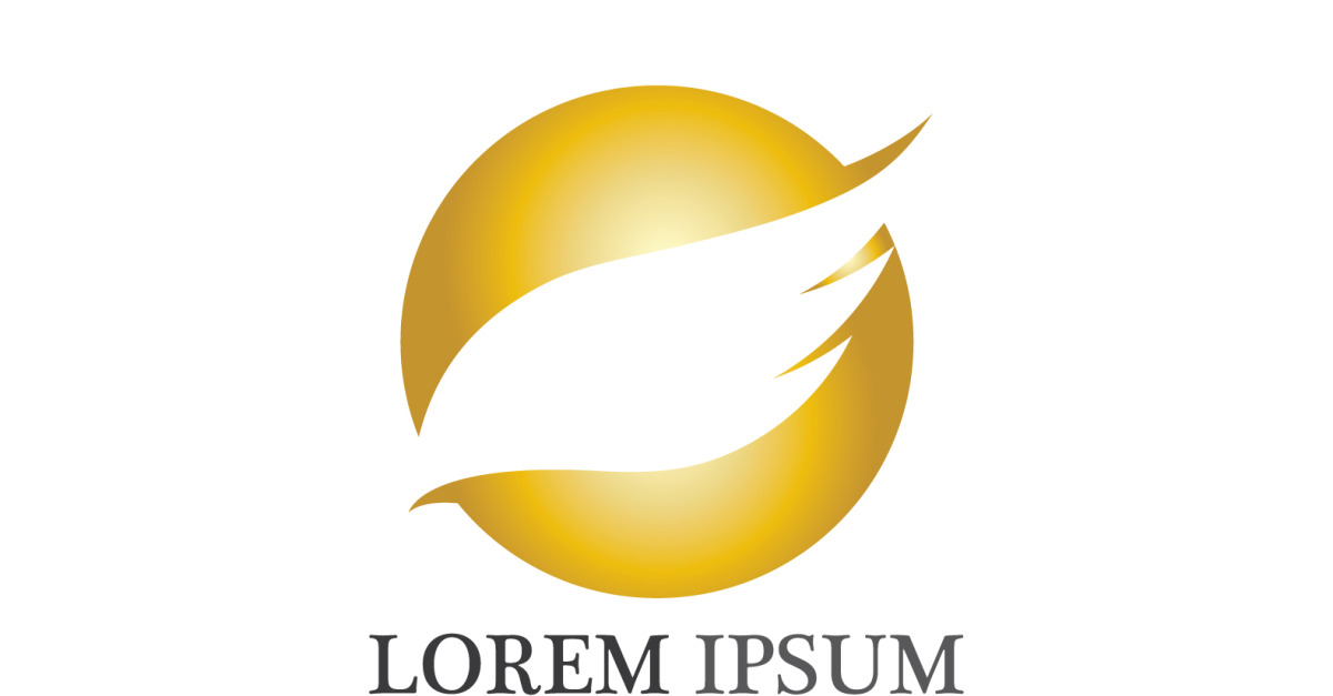 Colombe oiseau et aile logo vecteur modèle v9