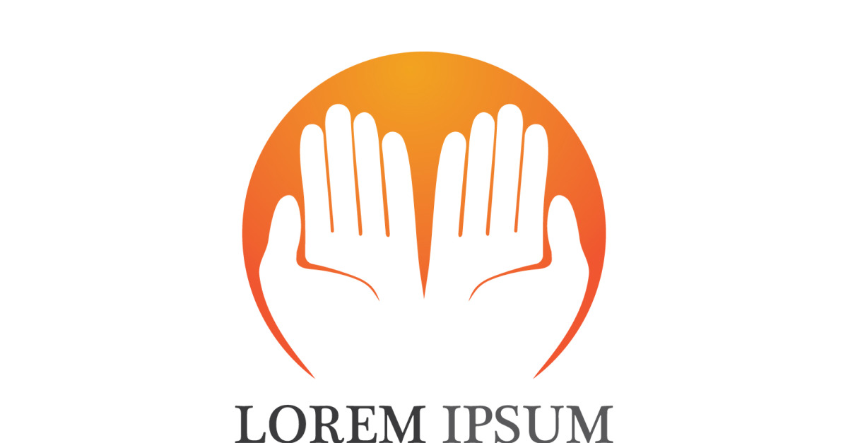 Hope hand help logo template vector v14 - TemplateMonster